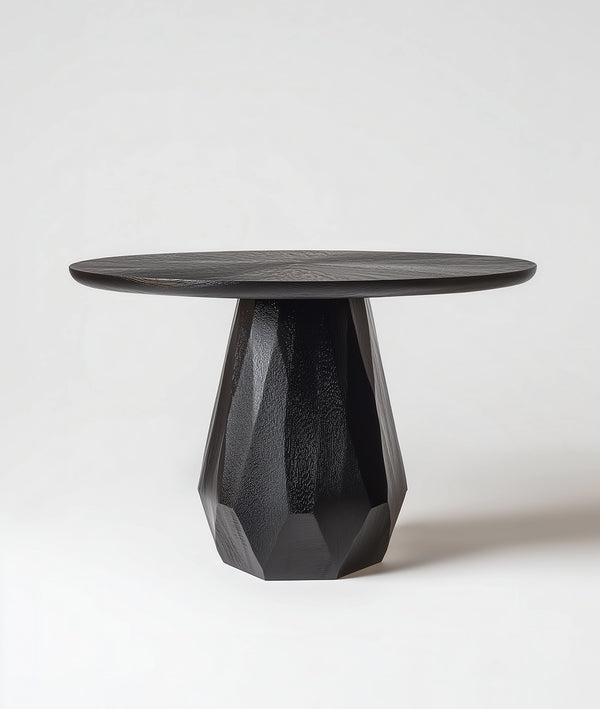 Blackstone Round Dining Table - Ashwood Sculptural Dining Table India ...