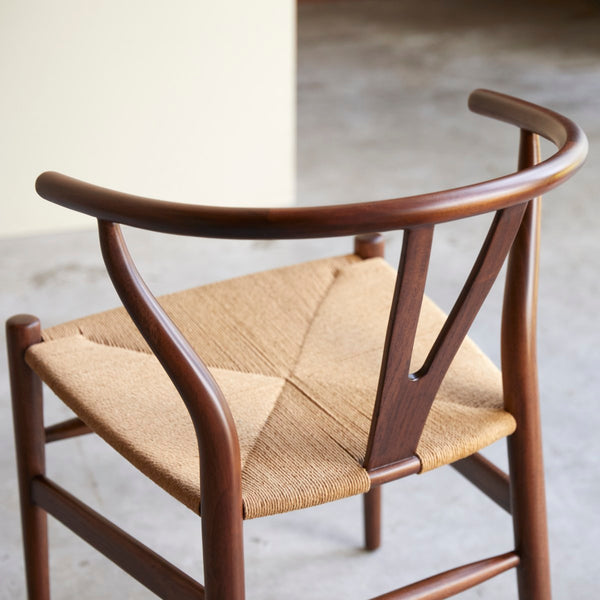 Casper Chair - Scandinavian Acacia Wood Jute Rope Chair India – Lakkadhaara