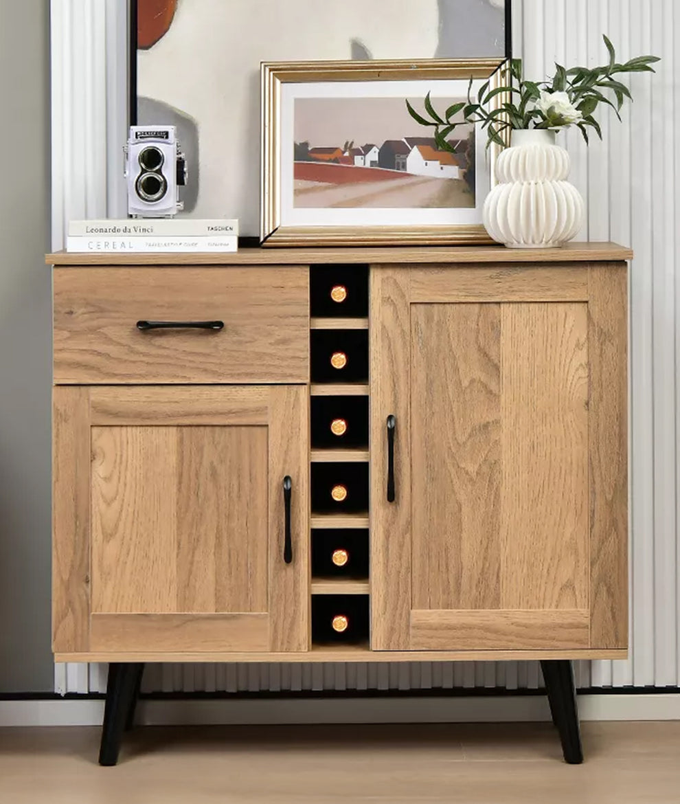 Kylo Bar Cabinet - Mango Wood Wine Rack Bar Cabinet India – Lakkadhaara