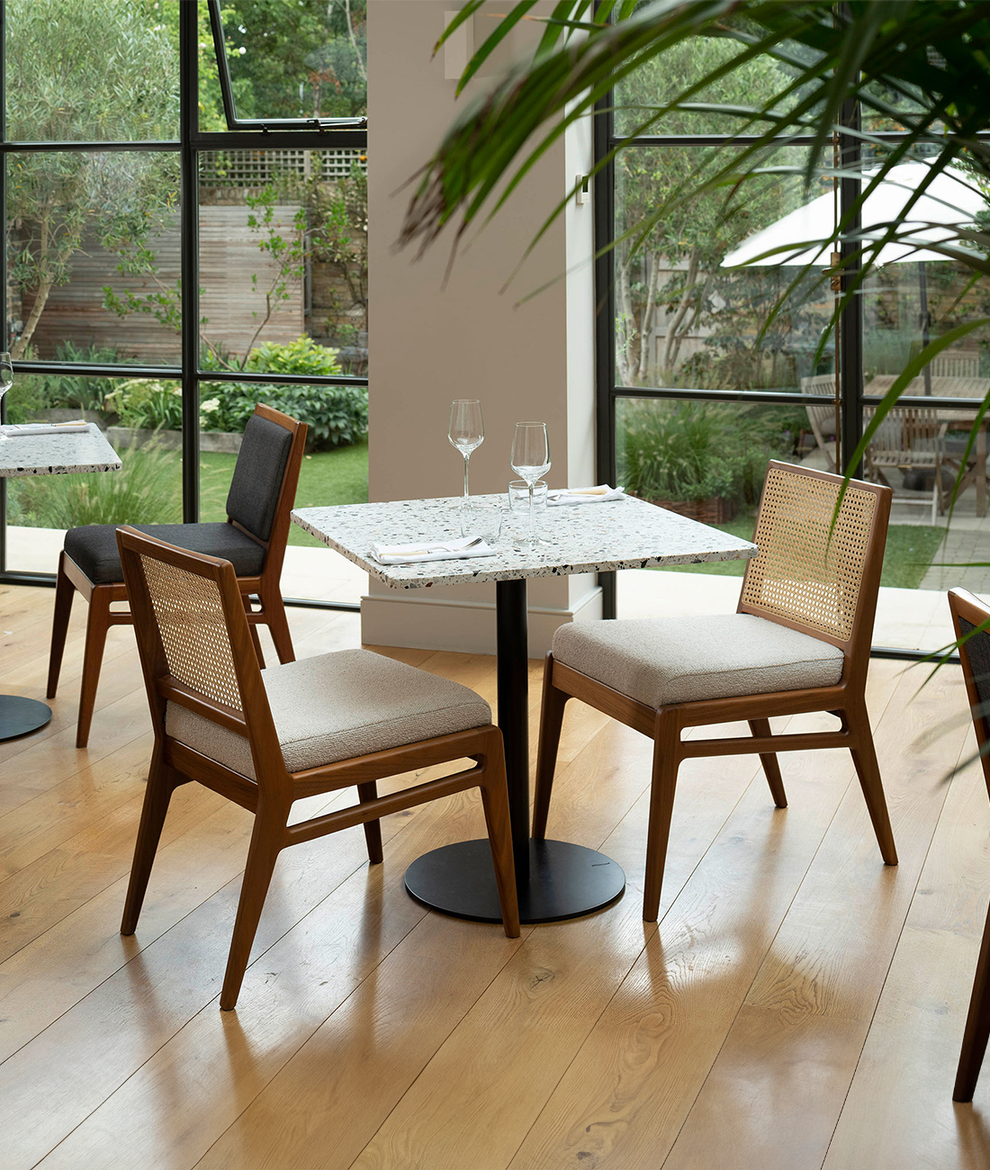 Ludo Dining Chair - Solid Wood Cane Dining Chair India – Lakkadhaara