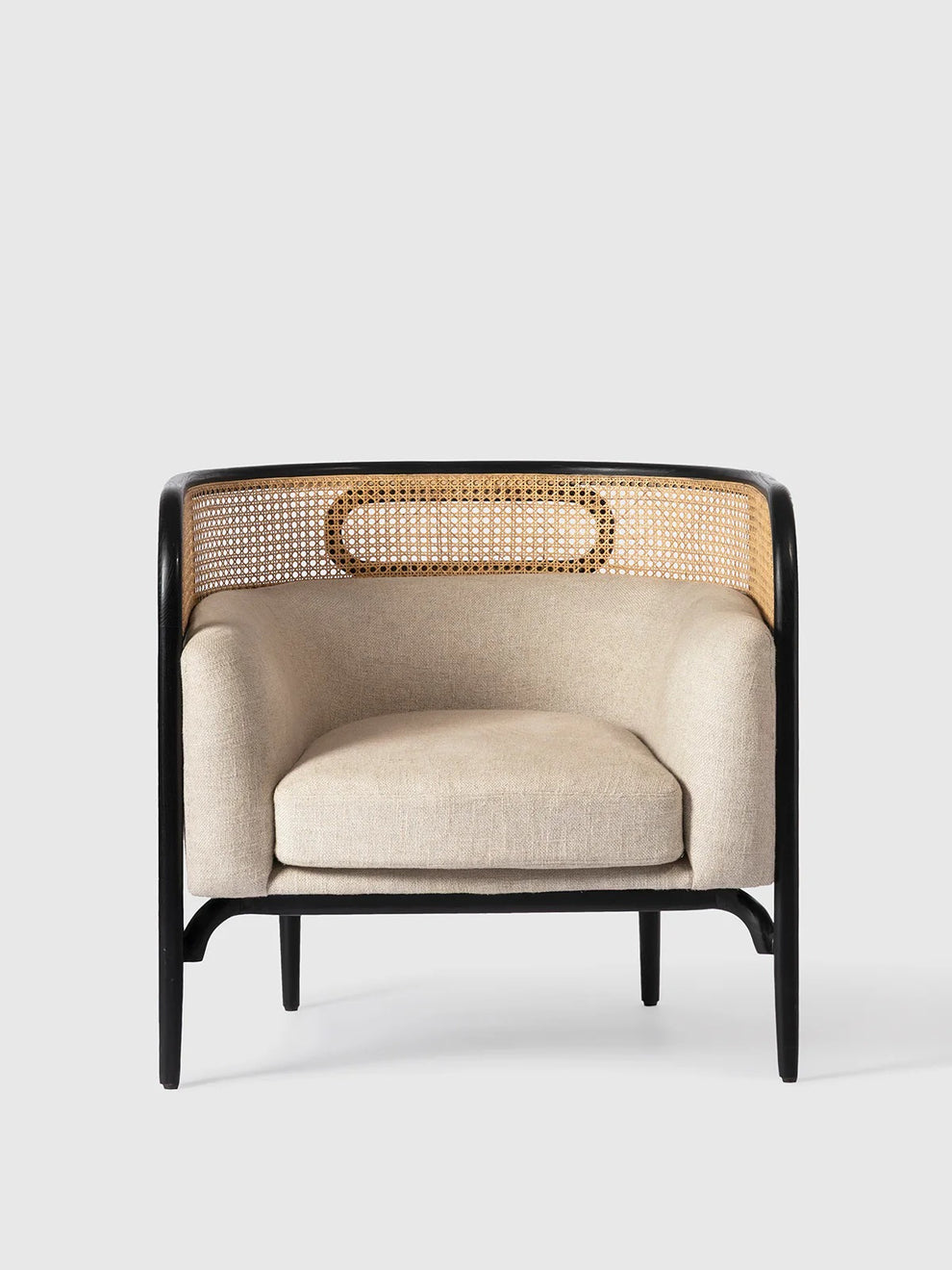 Neitri Armchair - Mango Wood Natural Rattan Armchair India – Lakkadhaara