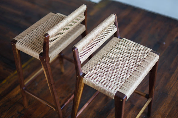 Nimbus Bar Chair - Acacia Wood Danish Cord Bar Chair India – Lakkadhaara