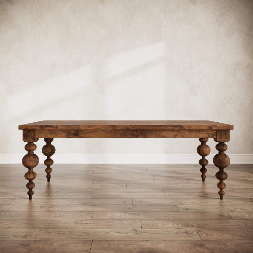 Opal Solid Wood Dining Table - Mango Wood Dining Table India – Lakkadhaara