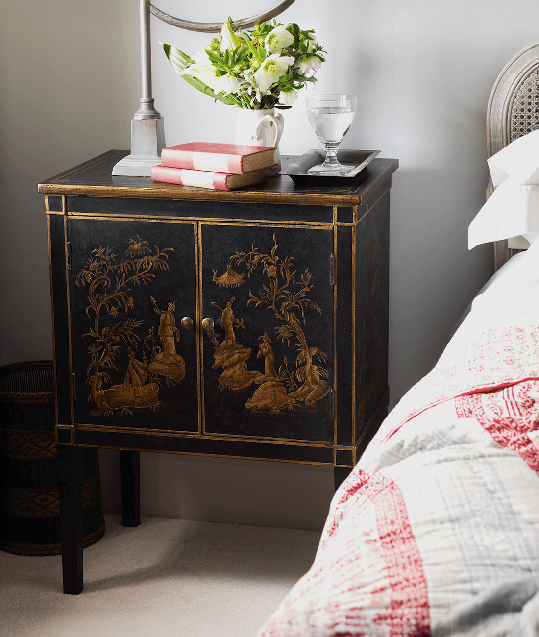 Sheldon Cabinet - Hand-Painted Chinoiserie Storage Cabinet India ...