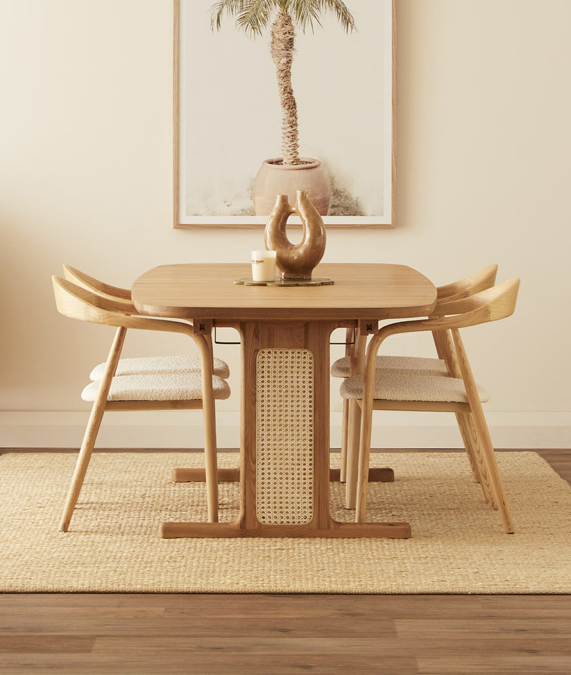 Vienna Dining Set - Solid Wood Minimalist Dining Set India – Lakkadhaara