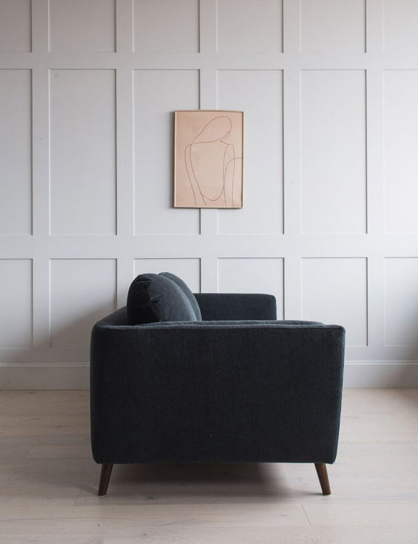 Coventry Sofa - 1970s Sheesham Wood Velvet Sofa India – Lakkadhaara