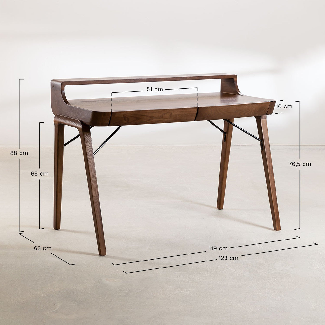 Zeus Study Table - Mango Wood Walnut Finish Study Table India – Lakkadhaara